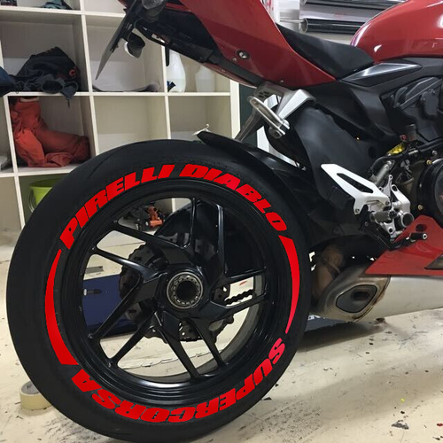 Tire Lettering DIABLO Permanent Stickers front0.50" rear0.75"SET FITS ...