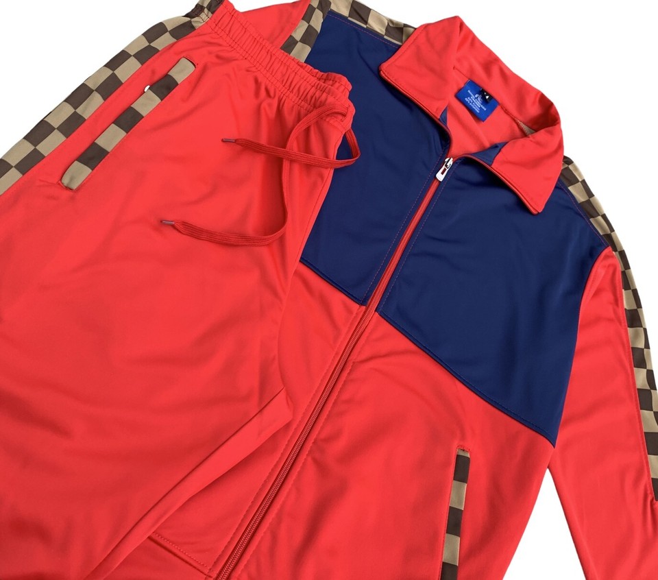 Men’s Designer Checker Box Tracksuit Full Matching Jogging Suit Top ...