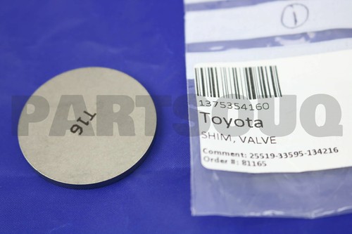 1375354160 Genuine Toyota SHIM, VALVE ADJUSTING 13753-54160 | eBay