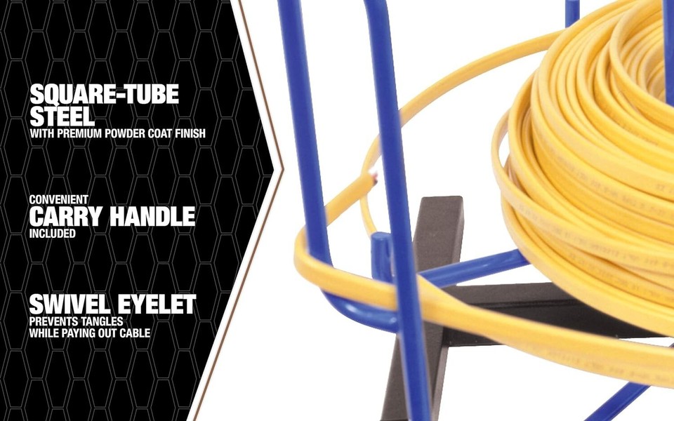 Spool Dispenser Coil Wire Untangler Electrical Romex Spinner Reel MC ...