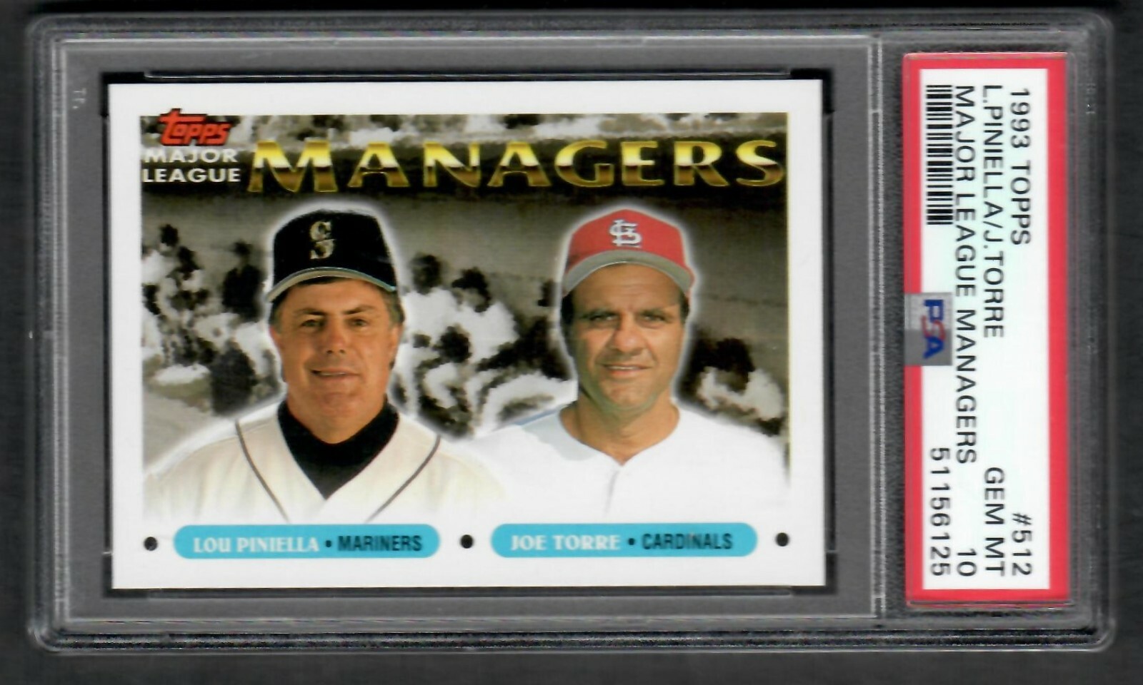 1993 Topps - Major League Managers #512 Joe Torre, Lou Piniella for ...