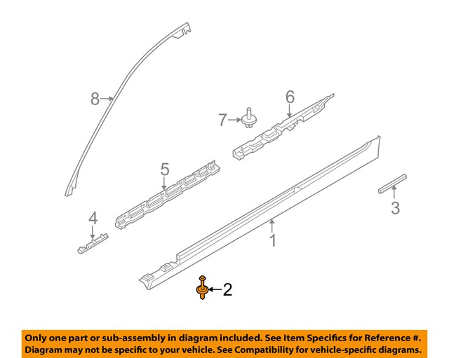 BMW 51718259788 Genuine OEM Factory Original Rocker Molding Rivet for ...