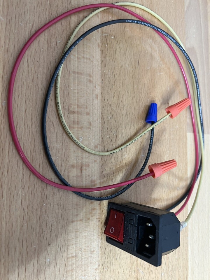 Assembled Power Socket with Fuse and wires Switch 3 Pin IEC320 C14 USA ...