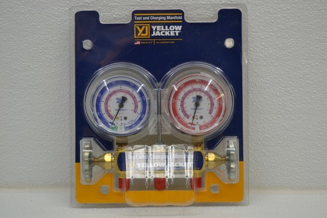 YELLOW JACKET 42004 Series 41 Manifold with 3-1/8 inch Gauge for sale ...