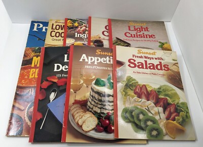 Sunset Cookbook Lot of 9 Mexican Desserts Salads Appetizers Gourmet Low ...