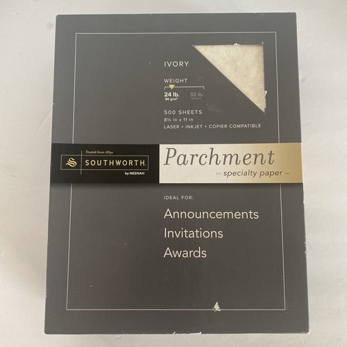 Southworth Parchment Specialty Paper Ivory 24 lb. 8 1/2in x 11in 500ct ...