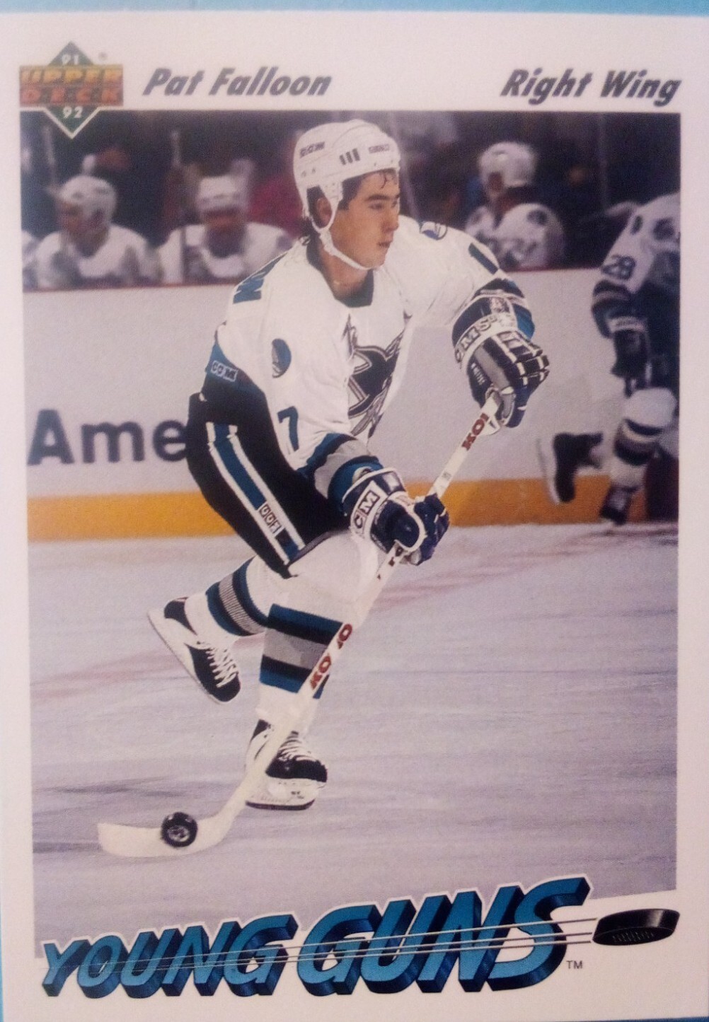 PAT FALLOON 1991-92 Upper Deck YOUNG GUNS #593 / 1991 Ultimate (#2/#78 ...