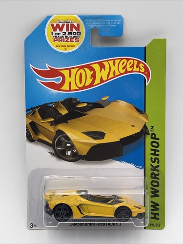 Hot Wheels Lamborghini Aventador J Yellow #196/250 HW All Stars 2014 HW ...