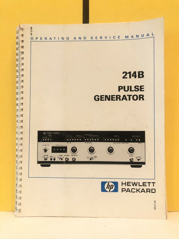 HP 00214-90012 214B Pulse Generator Operating and Service Manual | eBay