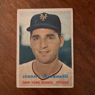 1957 Topps Baseball Johnny Antonelli New York Giants Card #105 | eBay