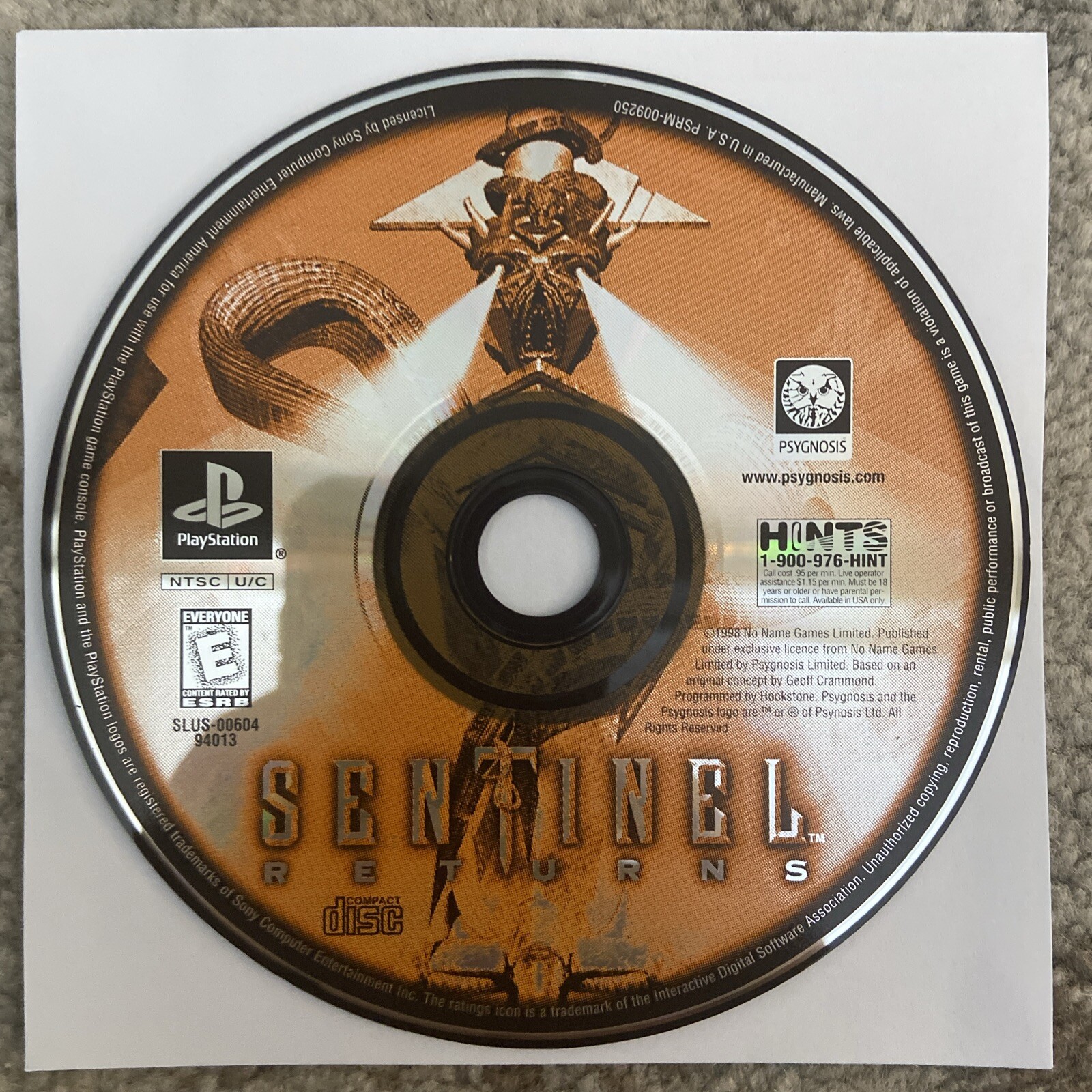 🔥 Sentinel Returns (PlayStation 1 PS1, 1998) Mint Disc Only! See ...