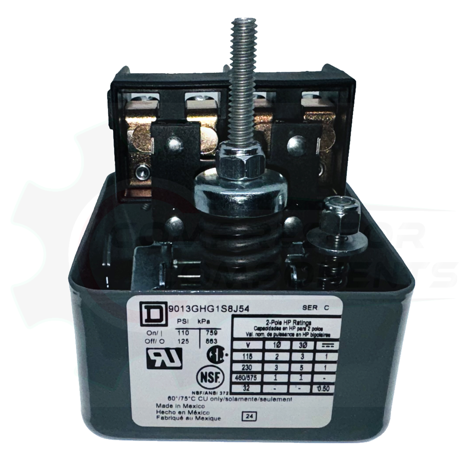 Quincy 22454-1 / Quincy QGD - Air Compressor Pressure Switch 110-125 ...