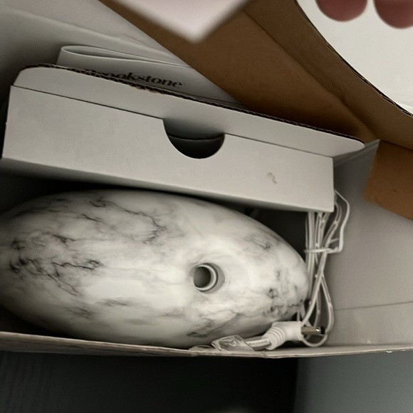 Brookstone Marble ultrasonic Aroma Diffuser with soft led light 200ml ...