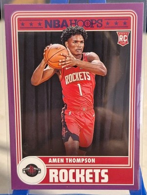 Amen Thompson Rookie 2023-24 Panini NBA Hoops Purple RC # 300 Rockets 🔥 ...