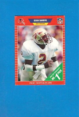 1989 Pro Set DEION SANDERS ROOKIE CARD #486 RC Falcons HOF | eBay