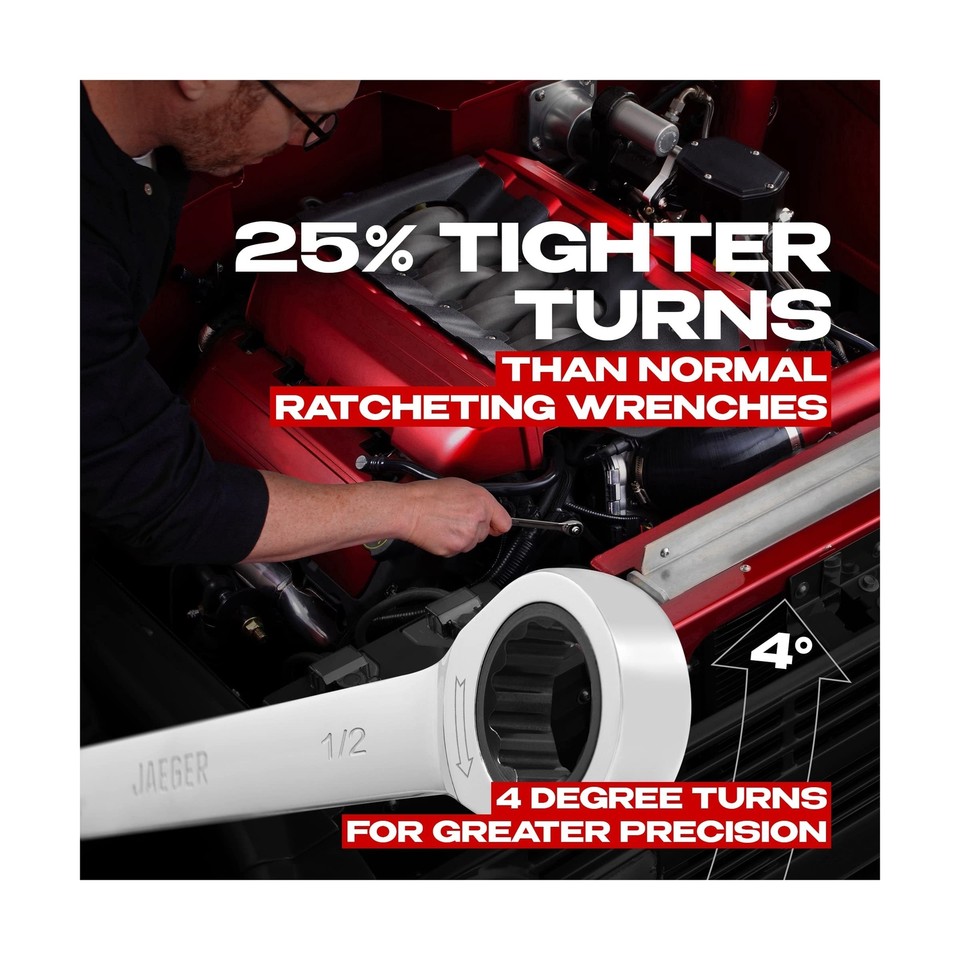 Jaeger 26pc Ratcheting Wrench Set - MASTER SET With Inch & Metric Speed ...