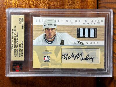 2007-08 In The Game USED Mike Modano Ultimate Memorabilia Stick & Auto ...