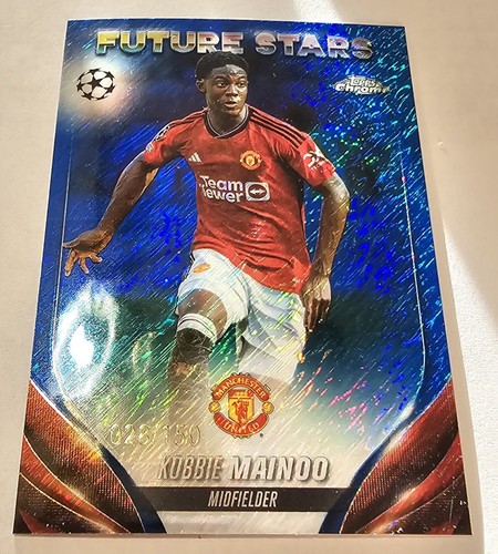 2023-24 Topps Chrome UEFA Kobbie Mainoo Future Stars Shimmer Blue ...