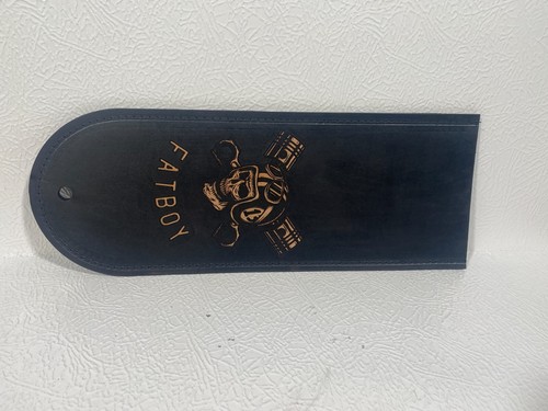 Rear Fender Bib Leather Custom Fatboy Evil Skull Black Softail Harley ...