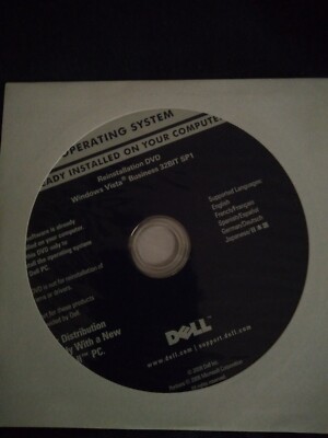 *NEW* Dell Windows Vista Business 32 Bit SP1 re-installation DVD | eBay