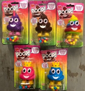 Oh Poop! Candy Dispensers, 2 Random Figures That Walk To Brighten Your ...