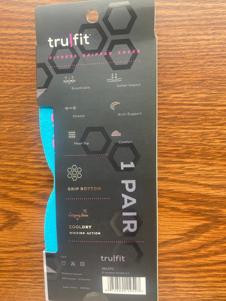 Women's Tru Fit Non-Slip Gripper Yoga Dance Exercise Fitness Socks Shoe ...