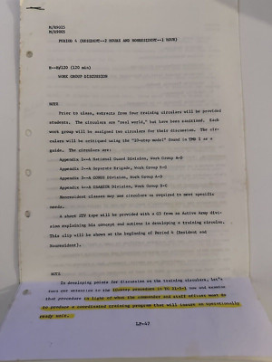 US Army Training Booklet 1970s Work Group Discussion 10 Step Model ...