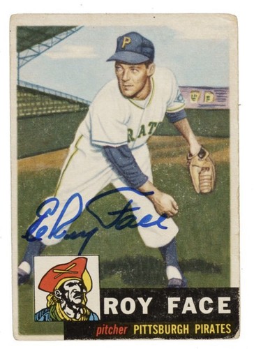 Elroy Roy Face Signed 1953 Topps Card Pittsburgh Pirates Auto AU | eBay