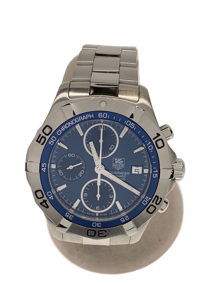 TAG Heuer Automatik Uhr Aquaracer Navy Silber Chronograph Datum Box ...