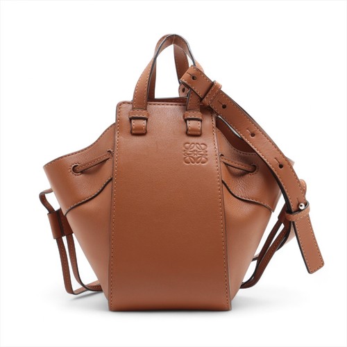 Loewe Hammock Drawstring mini Leather 2 Way Shoulder Bag Brown | eBay