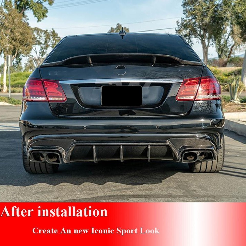 For Benz W212 E250 E350 E63 Sedan 2013-2015 REAL CARBON Rear Bumper ...