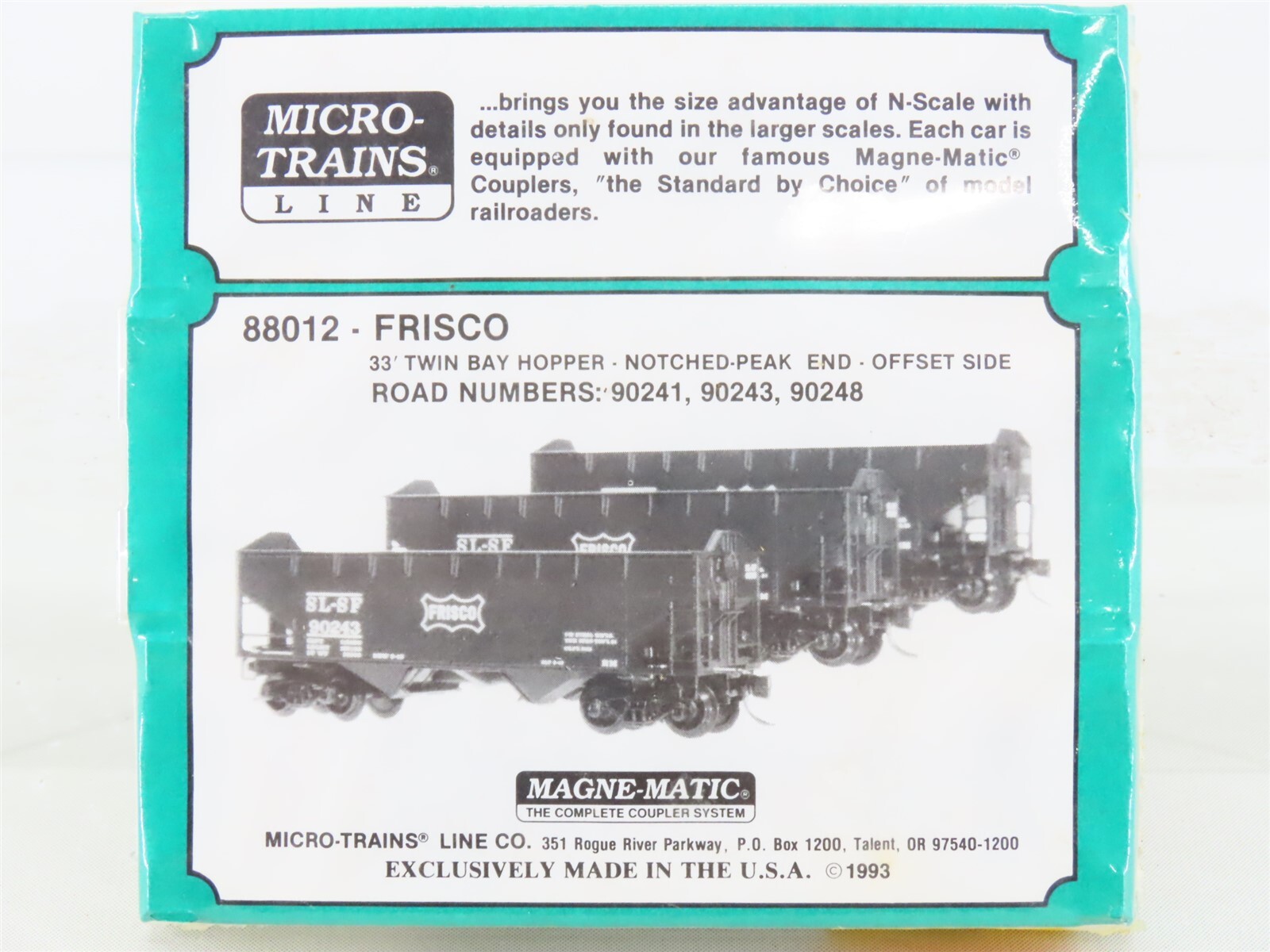 N Scale Micro-Trains MTL #88012 SL-SF Frisco 2-Bay Open Hopper 3-Pack | eBay
