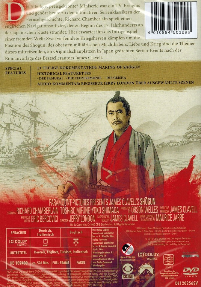 DVD-BOX NEU/OVP - Shogun (1980) - Richard Chamberlain | eBay