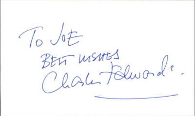 CHARLES EDWARDS BATMAN BEGINS Signed 3"x5" Index Card | eBay