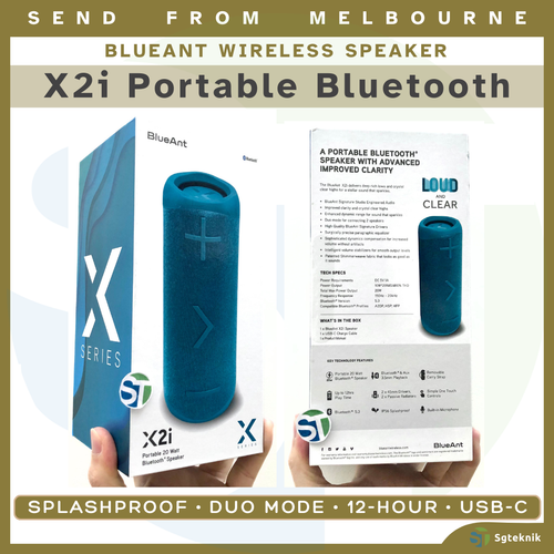 NEW BlueAnt X2i Portable Bluetooth True Wireless Speaker 20W Mic IP56 ...