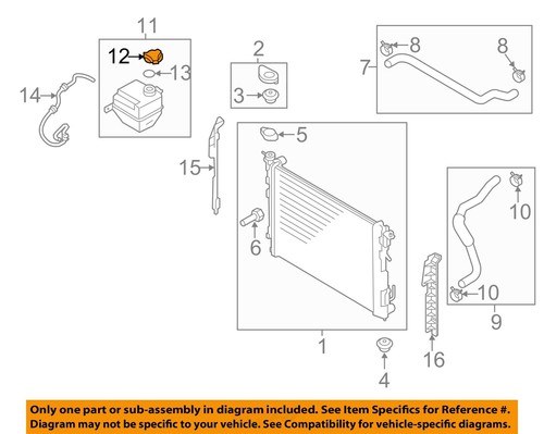 KIA OEM 06-19 Borrego Cooling Radiator Components-Reservoir Cap ...