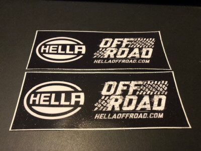 HELLA OFFROAD LIGHTS OEM STICKER 5.5X2 2PCS VEHICLE WINDOW OFFROAD ...