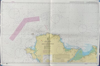 Admiralty 1977 WALES NORTH COAST HOLYHEAD TO GREAT ORMES HEAD CHART MAP ...