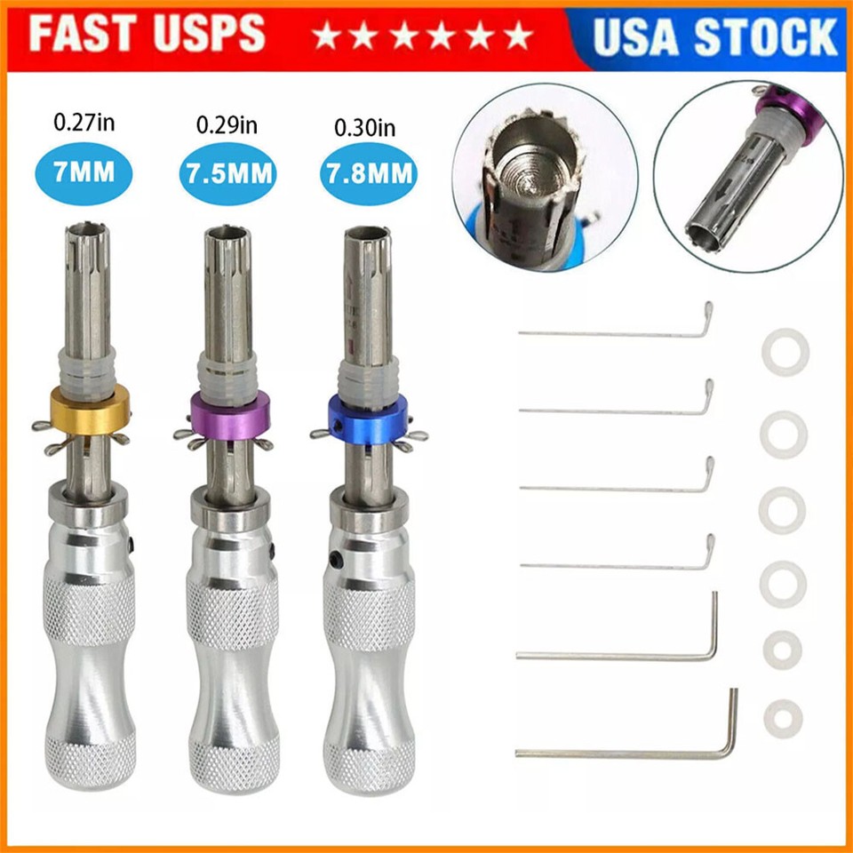 3pcs Tubular Lock Tool 7 Pins With Safe Box 7.0MM 7.5MM 7.8MM Stainless ...