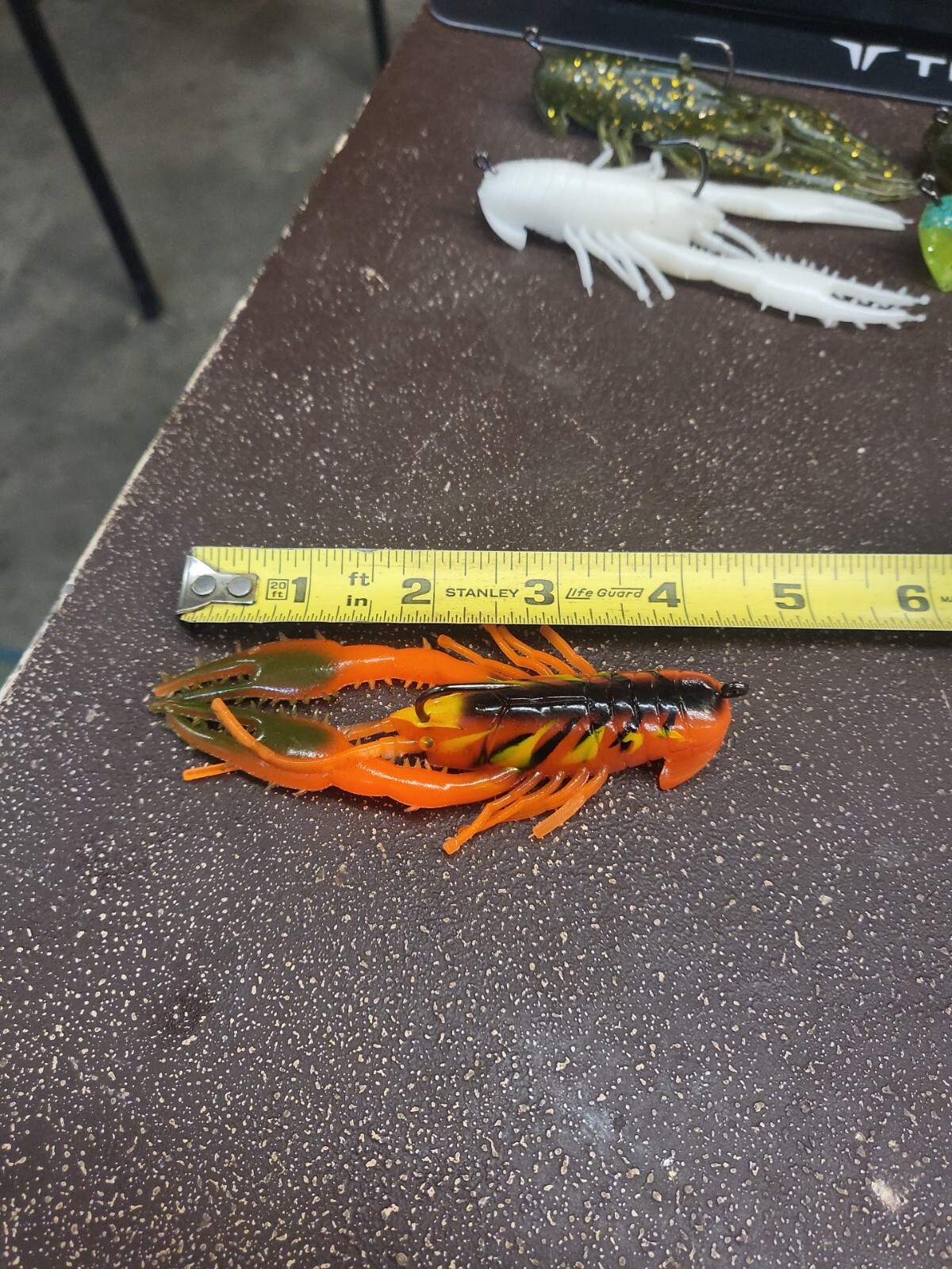 4" Reaction Strike Craw With 5/0 Belly Weighted Hook 3/8oz Pre Rigged ...