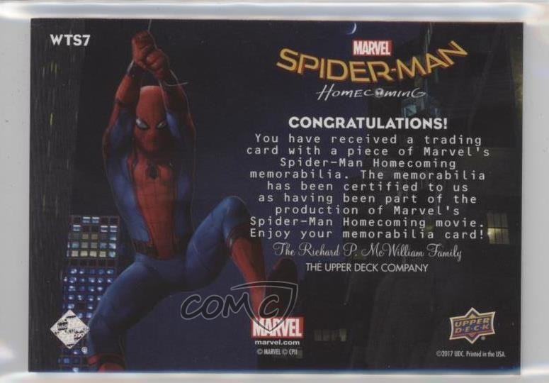 2017 Upper Deck Marvel Homecoming Webbed Threads Single Memorabilia ...