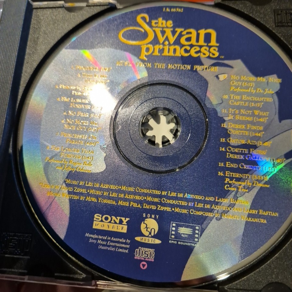 THE SWAN PRINCESS CD ORIGINAL CARTOON MOTION PICTURE FILM SOUNDTRACK ...
