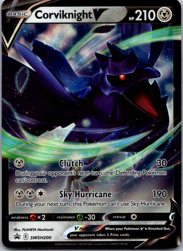 Corviknight V SWSH200 ULTRA RARE HOLO Black Star Promo Pokemon TCG Card ...