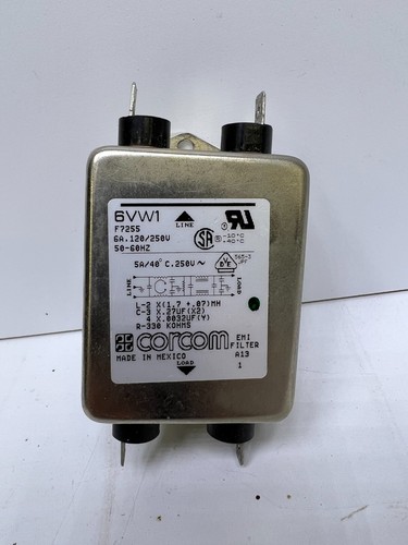 Corcom 6VW1 F7255 Multipurpose Power Line RFI Filter for Emission ...