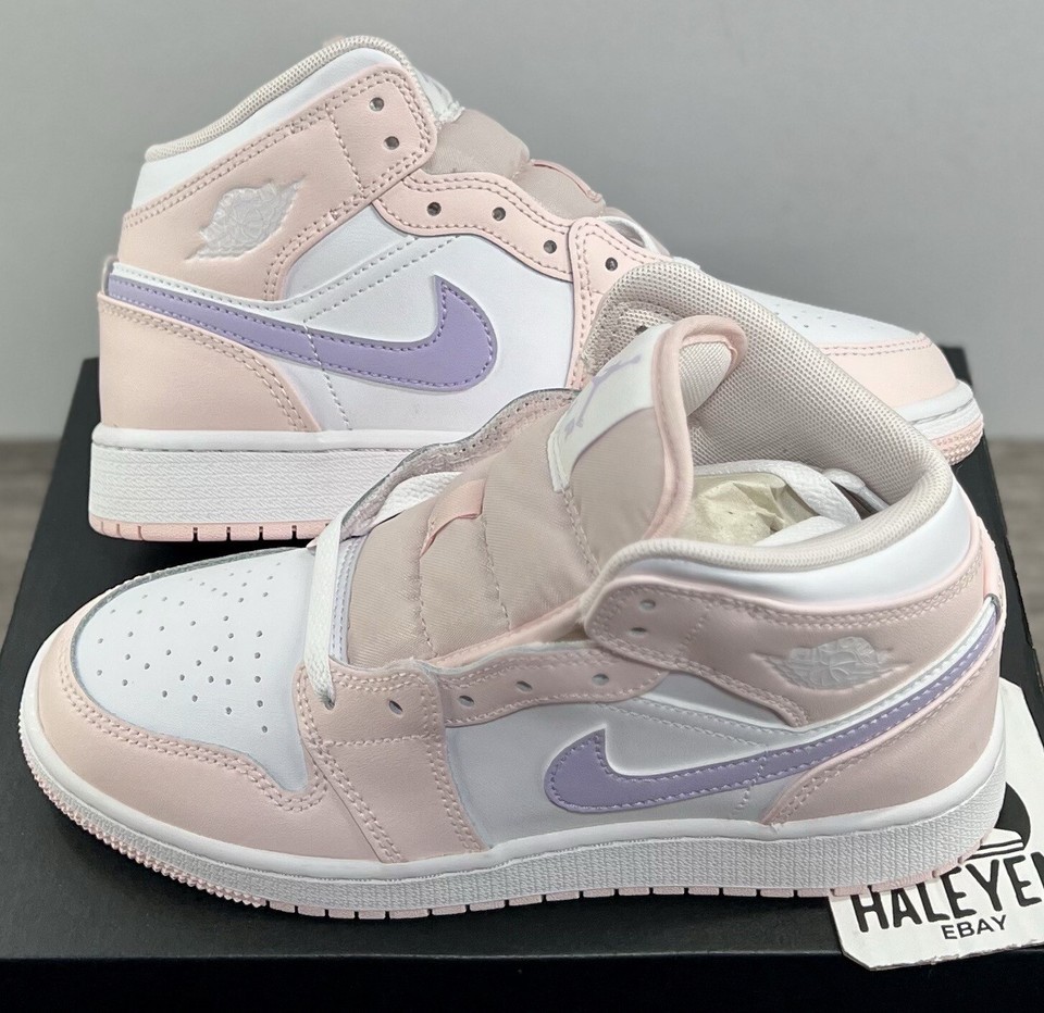 Nike Air Jordan 1 Mid GS 'Pink Wash/Violet' | Grade Sizes 3.5Y - 7Y ...