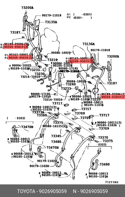 Genuine OE rivet (metal) 9026905059 for TOYOTA 90269-05059 online ...