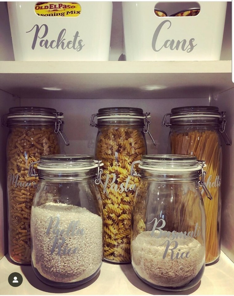 Sticker Label for Kitchen Glass Jars/Tins/Canisters/Tubs/Storage/Boxes ...