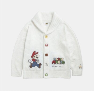 Gelato Pique Super Mario Brothers Unisex White Cardigan Size F Japan ...