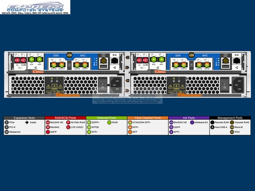 Netapp FAS2750A Dual Ctrl 24x 3.8TB SSD X356A-R6 12Gbps Clustermode SAN ...