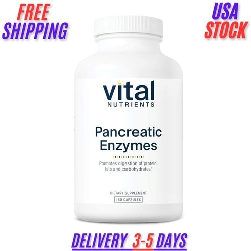 Vital Nutrients Pancreatic Enzymes Digestion Supplement 180 CAPSULES ...